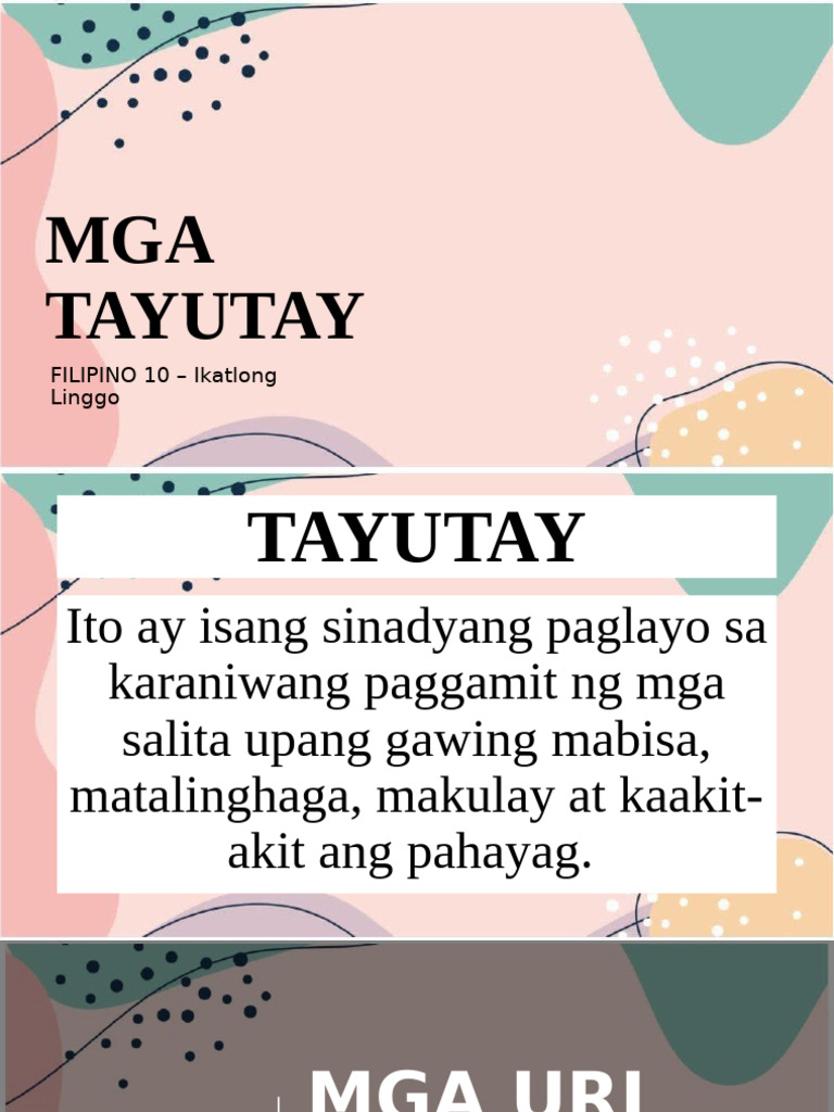 Mga Tayutay | PDF