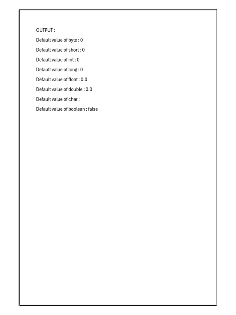 Java Programs for Basic Concepts | PDF | Area | Boolean Data Type