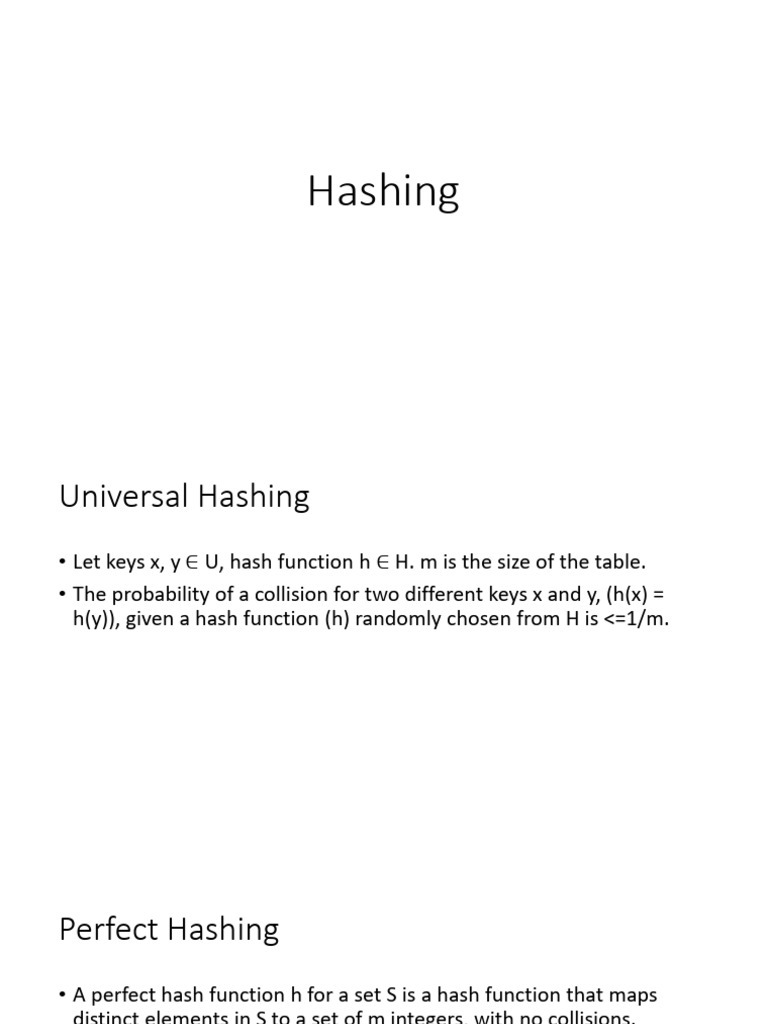 Hashing | PDF