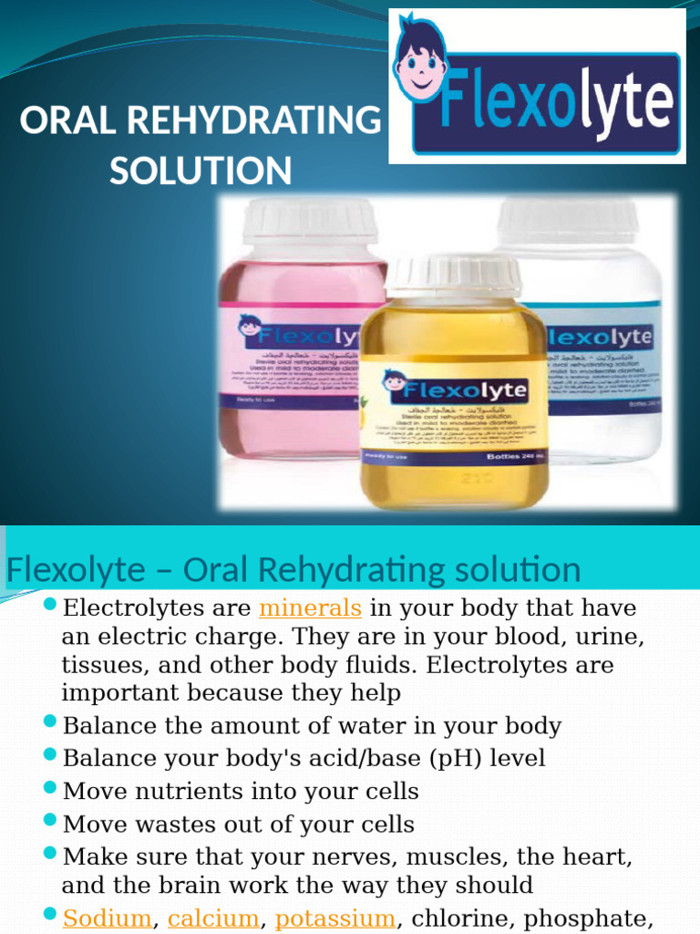 Flexolyte: Oral Rehydration Solution Guide | PDF | Dehydration ...