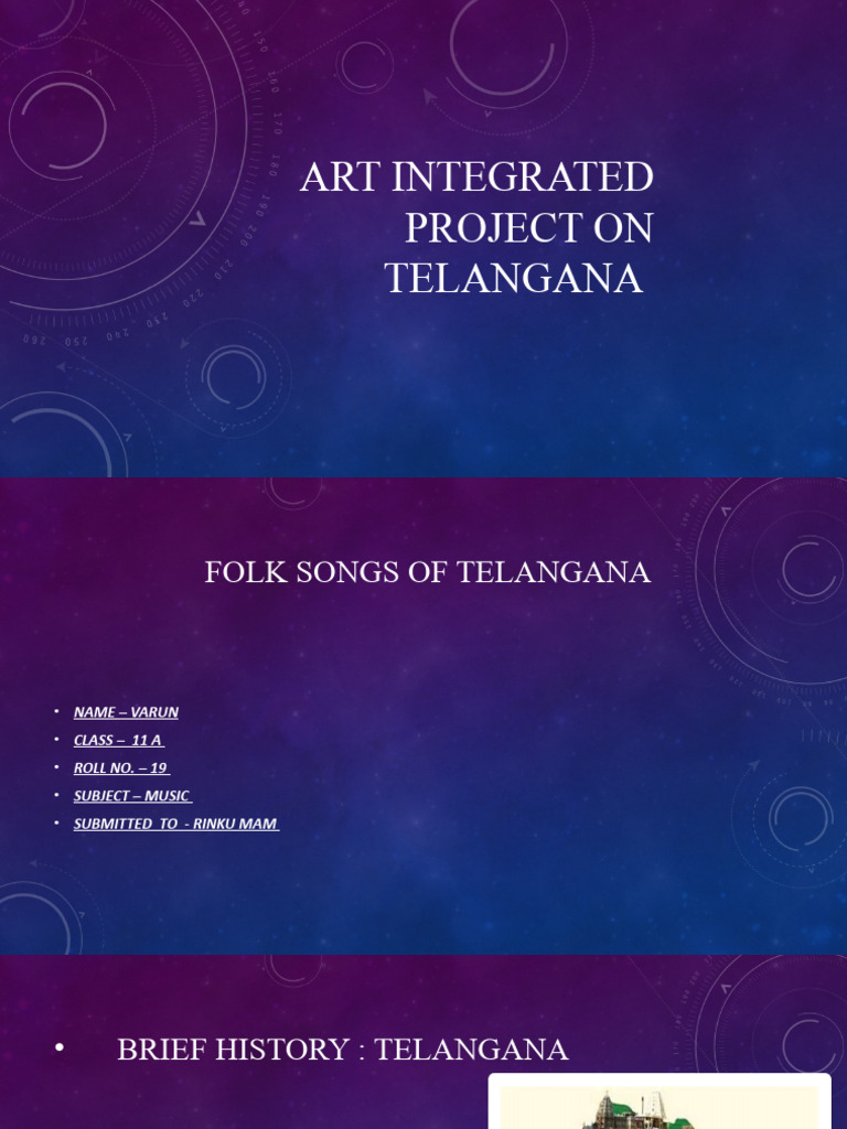 Art Integrated Project On Telangana | PDF
