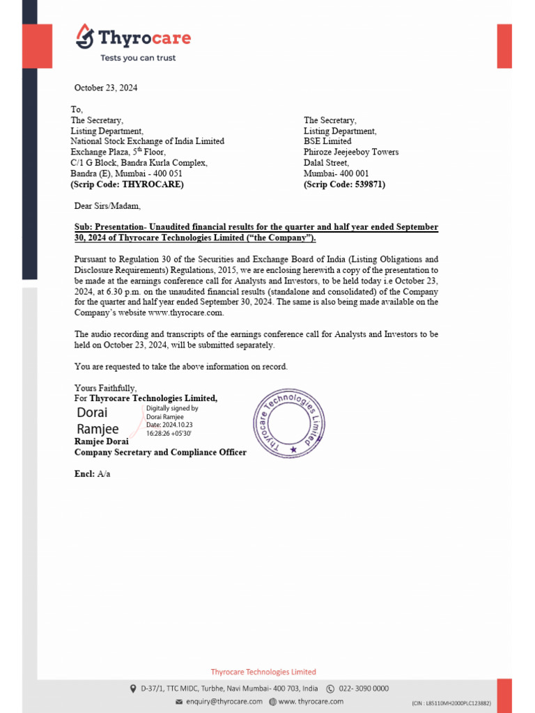 Thyrocare | PDF | Expense | Income Statement