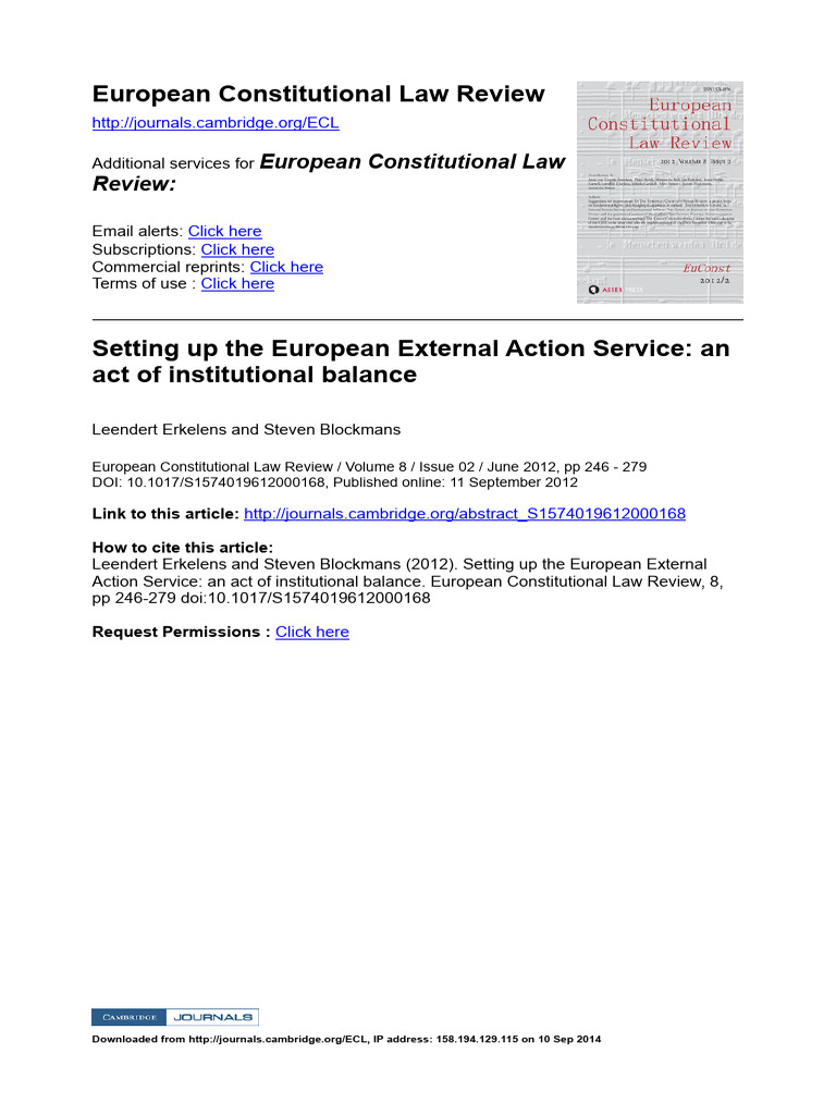 European External Action Service Overview | PDF | European Council ...