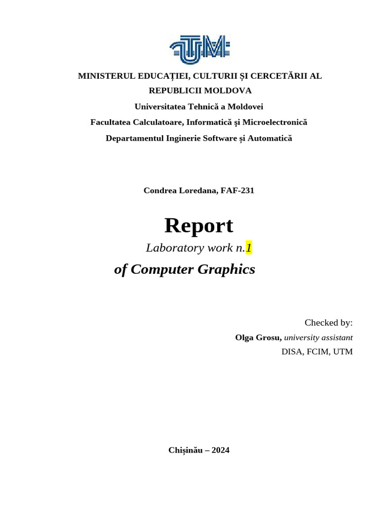 Sablon - Raport Pentru Laboratoarelejj | PDF | Shape | Computing