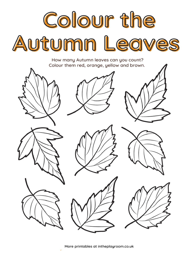Autumn Leaves Colouring | PDF