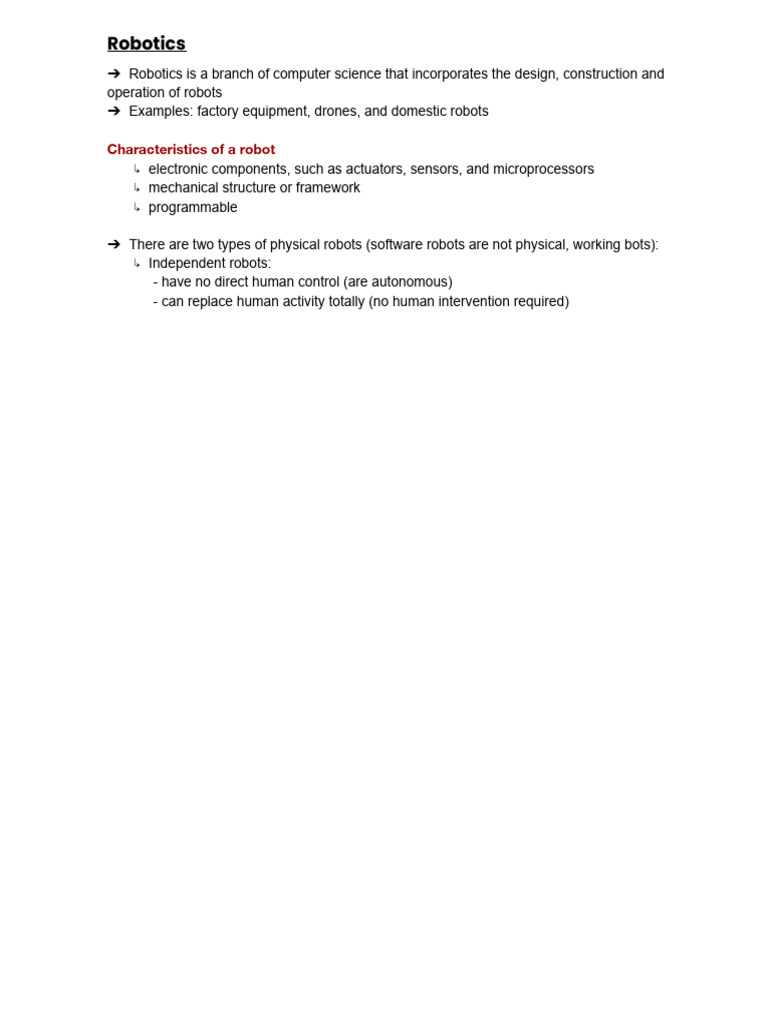 Robotics And Ai Pdf Artificial Intelligence Intelligence Ai