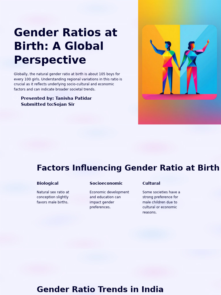Gender Ratios at Birth A Global Perspective | PDF | Gender | Gender Studies