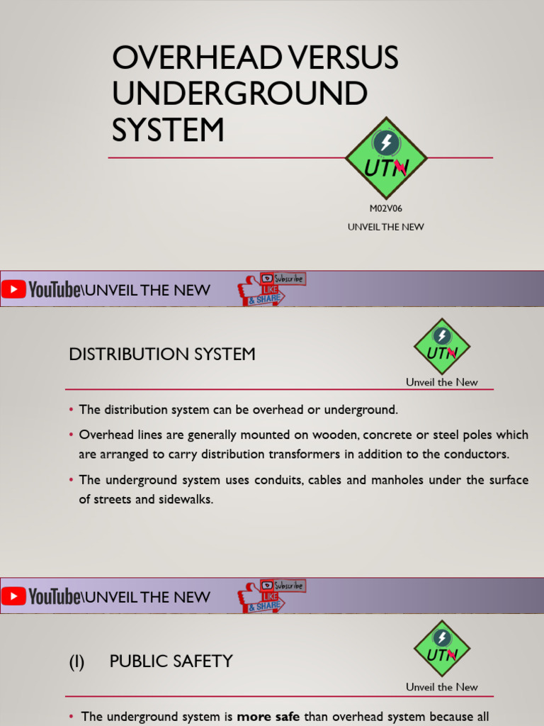 Overhead vs Underground Systems | PDF | Electrical Engineering ...