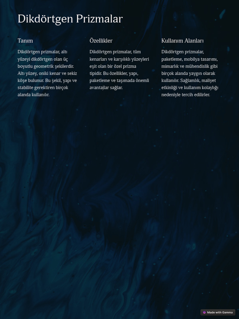 Dikdortgen Prizmalar | PDF