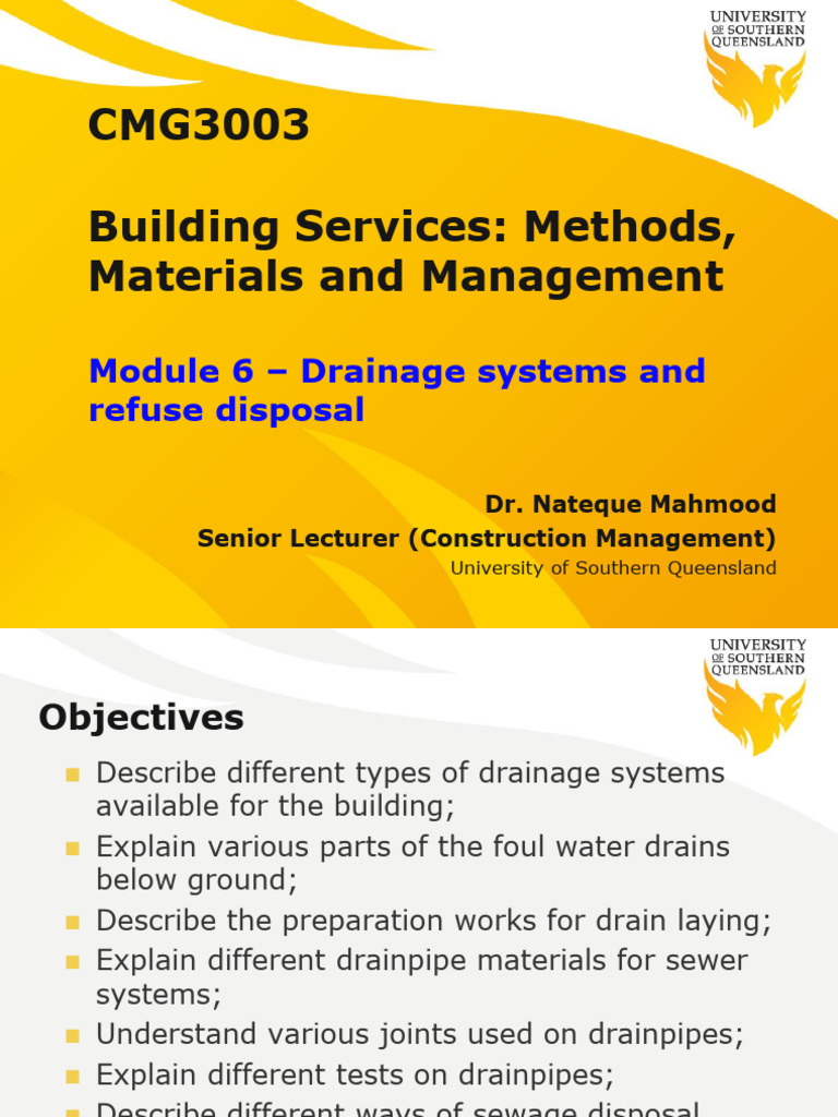 Drainage Systems and Sewage Disposal Guide | PDF | Sanitary Sewer ...