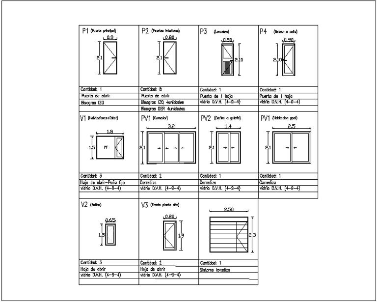 02-10 Plano Aberturas 2 | PDF