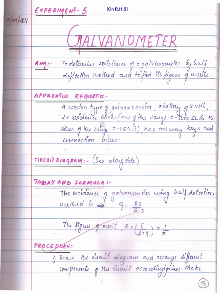 06 Galvanometer 1 | PDF