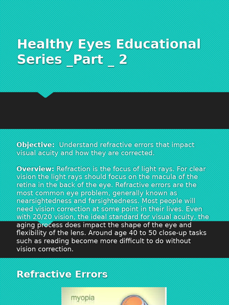 Healthy Eyes Educational Series - Part - 2 | PDF