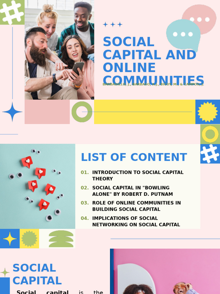 GROUP 1 L SOCIAL CAPITAL | PDF | Social Capital | Community