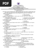 Grade 10 Science Q1 Exam Guide | PDF | Plate Tectonics | Earthquakes