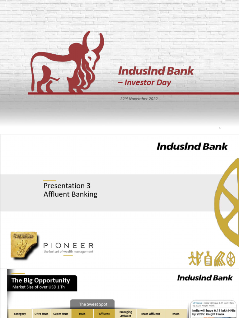 Affluent Banking IndusInd Bank Investor Day 20221122 | PDF | Economies ...
