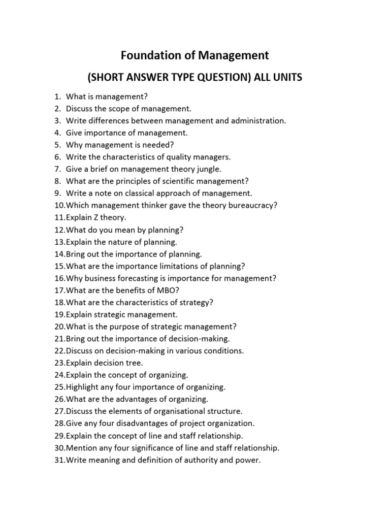 Foundation of Management | PDF | Organizational Structure | Strategic ...