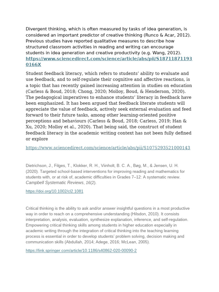 Campbell Systematic Reviews | PDF | Learning | Cognition