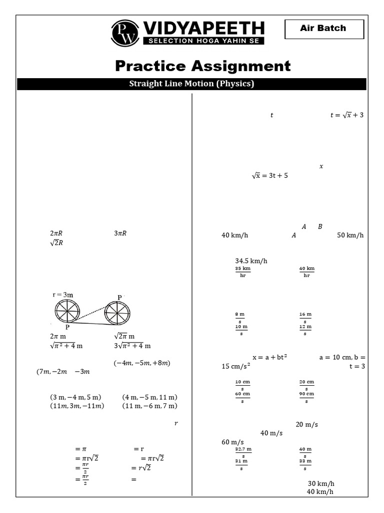 Air Batch - Straight Line Motion-Physics - S.N Rai Sir (28!9!2024 ...