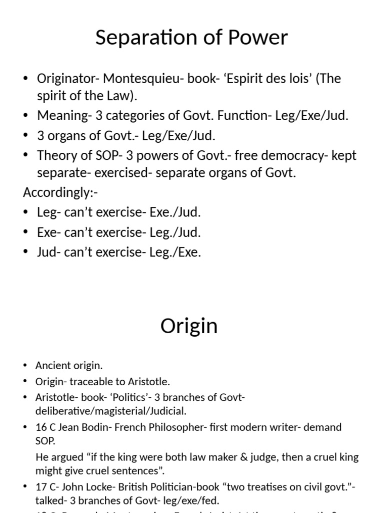 Separation of Powers Explained | PDF | Separation Of Powers | Judicial ...