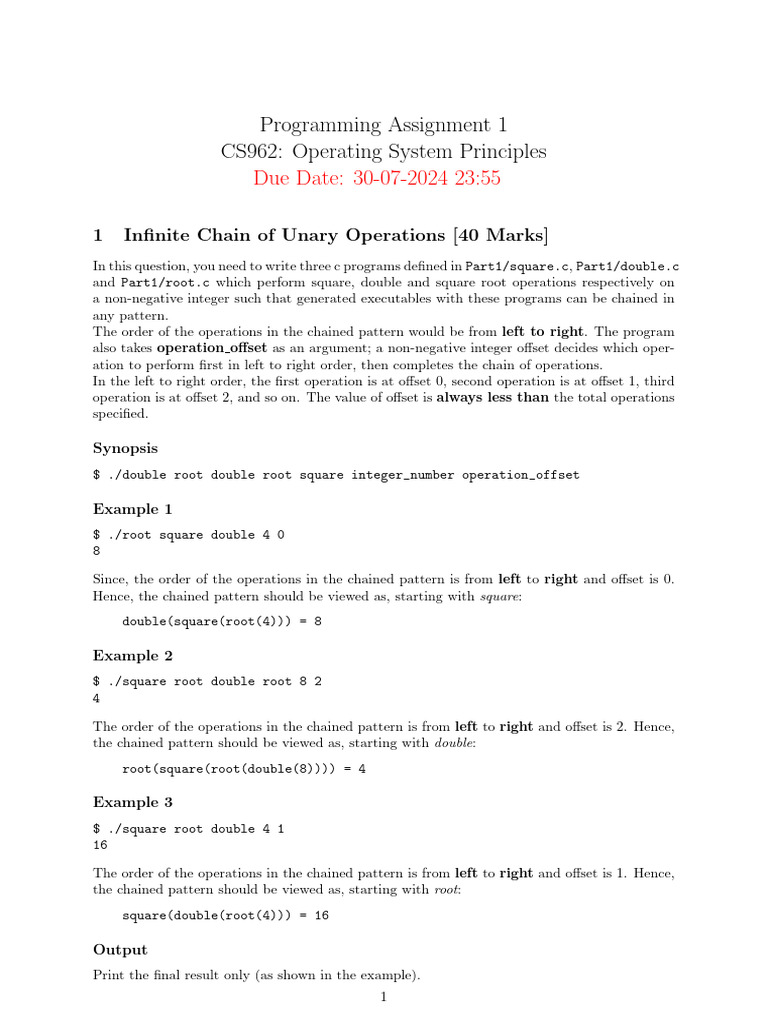 CS962 Assignment 1 | PDF | Directory (Computing) | Software