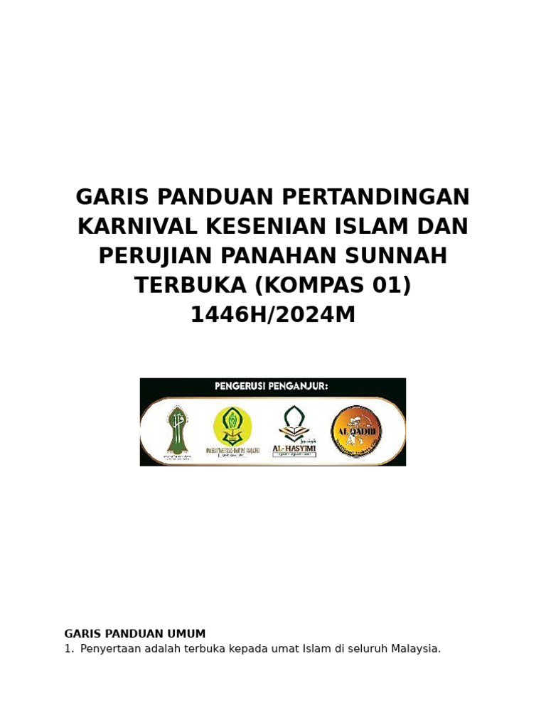 Garis Panduan KOMPAS | PDF