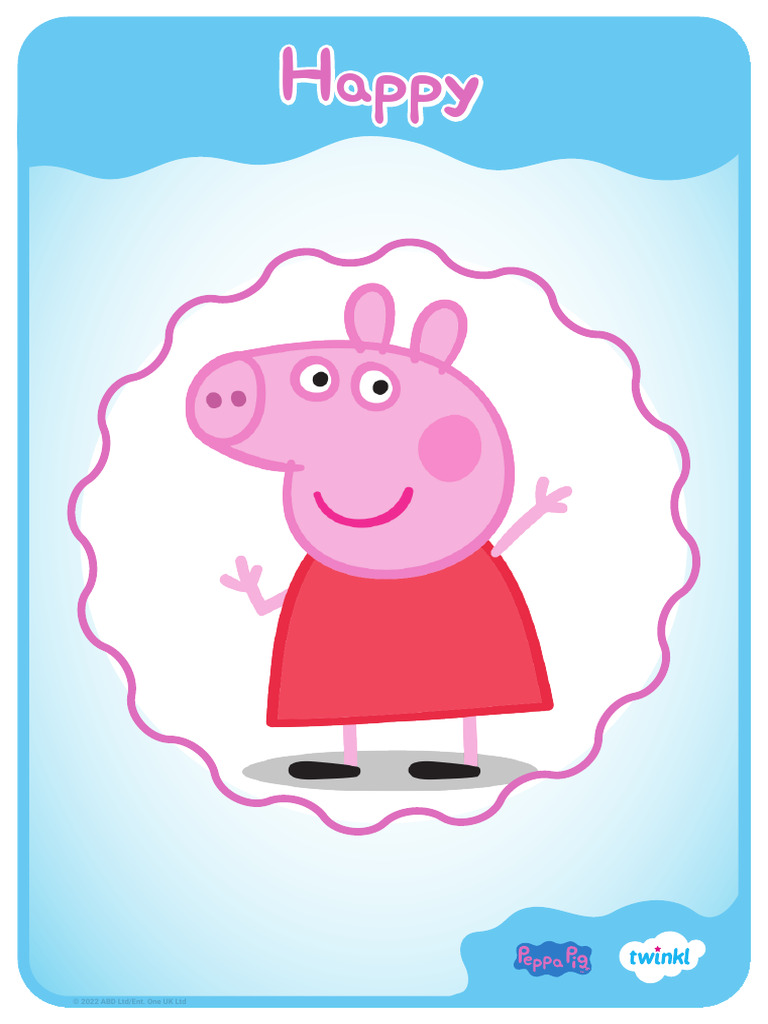 Peppa Pig Emotions Cards 1 Per A4 | PDF | Finance & Money Management | Law