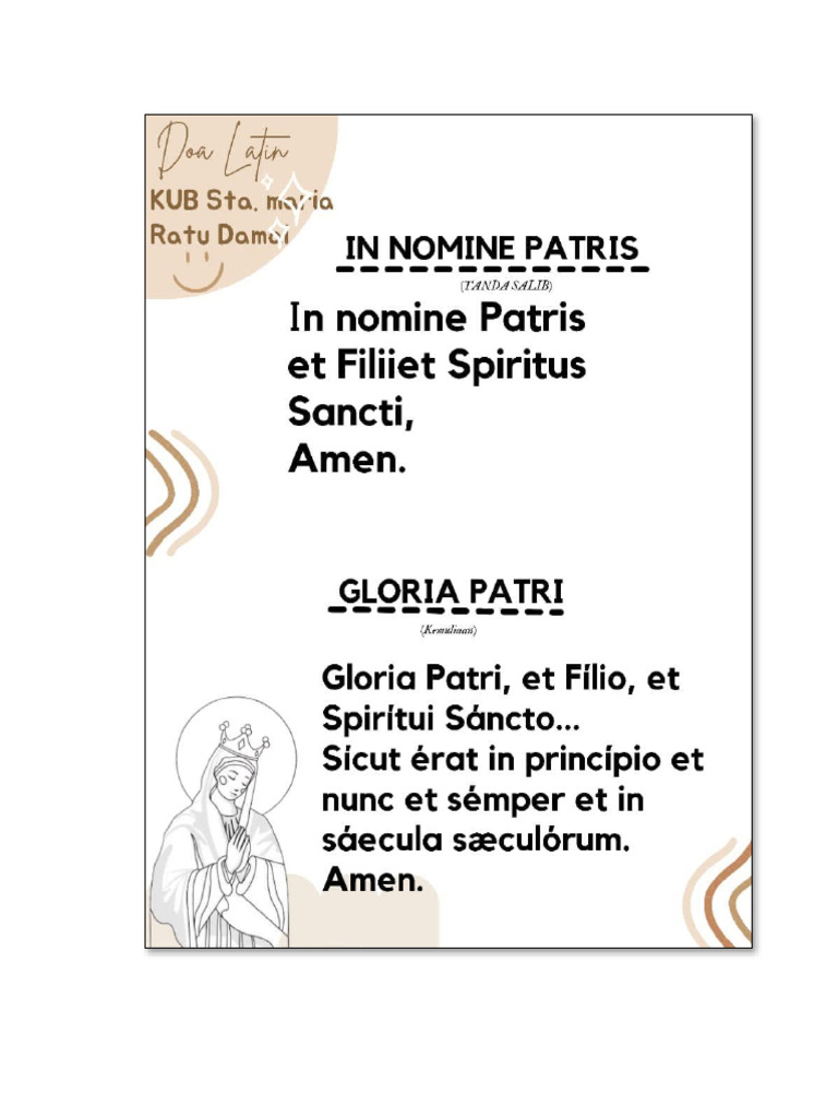 Doa Latin Rosario | PDF