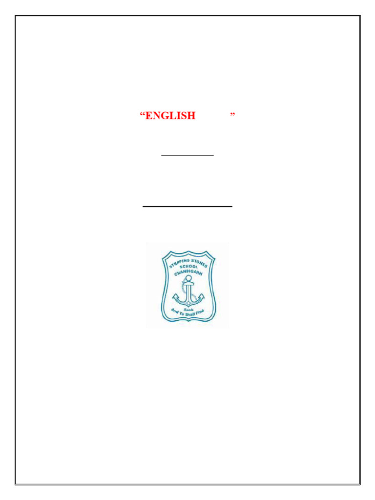 Stepping Stone English Project (Autorecovered) | PDF