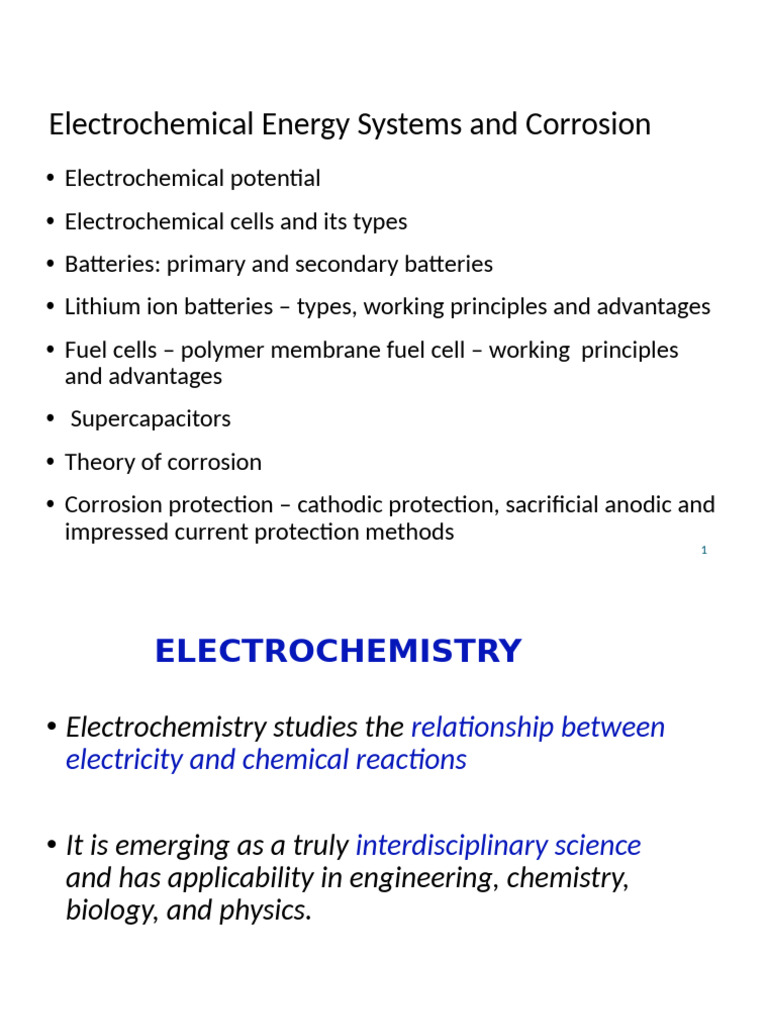 Module 3-Electrochemistry-1 | PDF | Electrochemistry | Redox