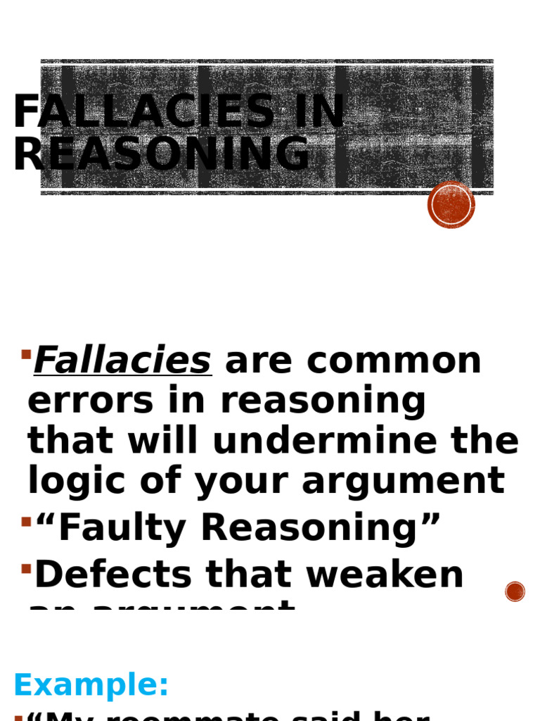 Introduction To Philosopy Fallacies in Reasoning | PDF | Fallacy | Argument
