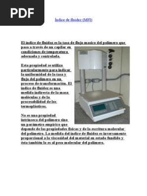 Para El Gráfico Del índice De Fluidez Medidores Del índice De