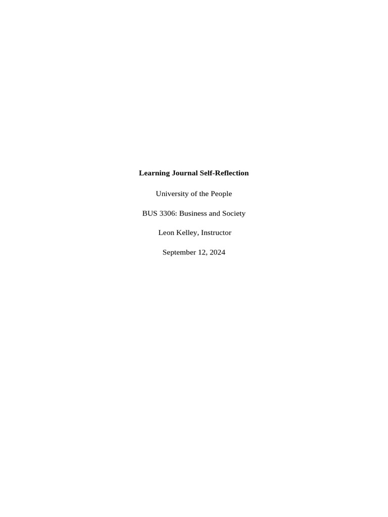 Learning Journal Unit 1 (BUS 3306 LJ WK 1) | PDF | Sustainability ... Learning Journal Unit 1 (BUS 3306 LJ WK 1) | PDF | Sustainability ...