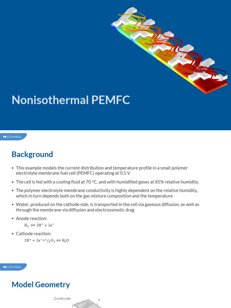Nonisothermal Pem Fuel Cell | PDF | Science & Mathematics