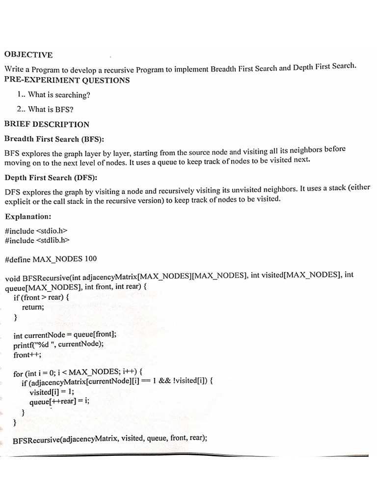 Breadth First Search (BFS) | PDF