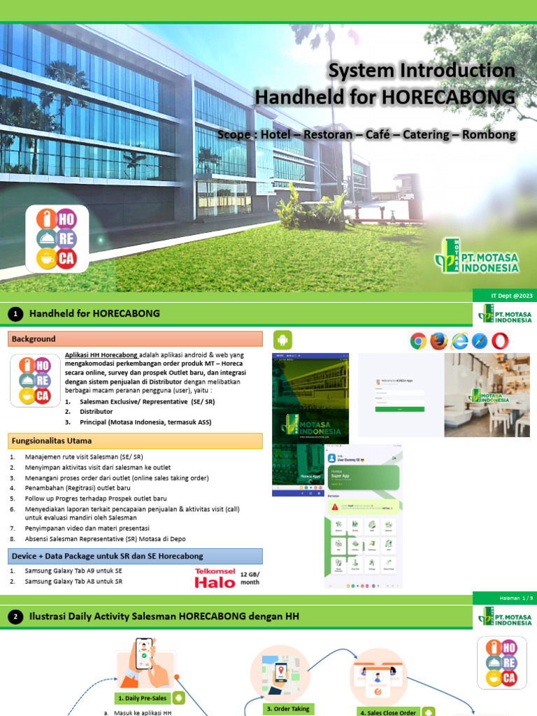 Program Pengembangan Motasa HORECABONG | PDF