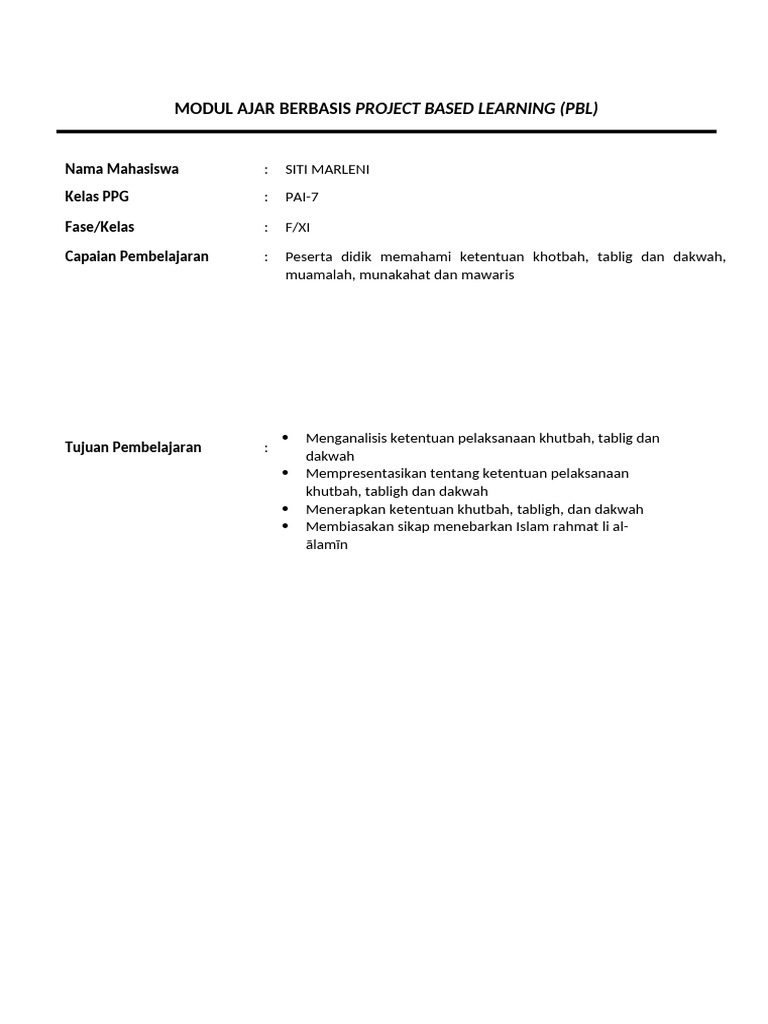 Modul PBL | PDF