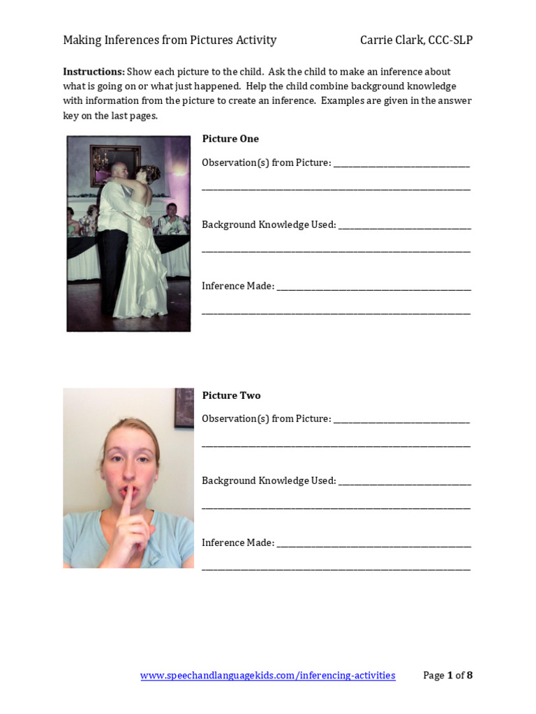 Picture-Based Inference Activity | PDF