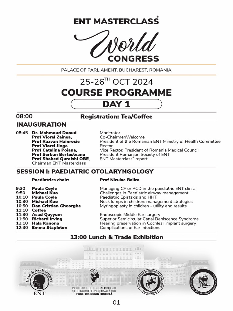 Program ENT Masterclass 2024 | PDF