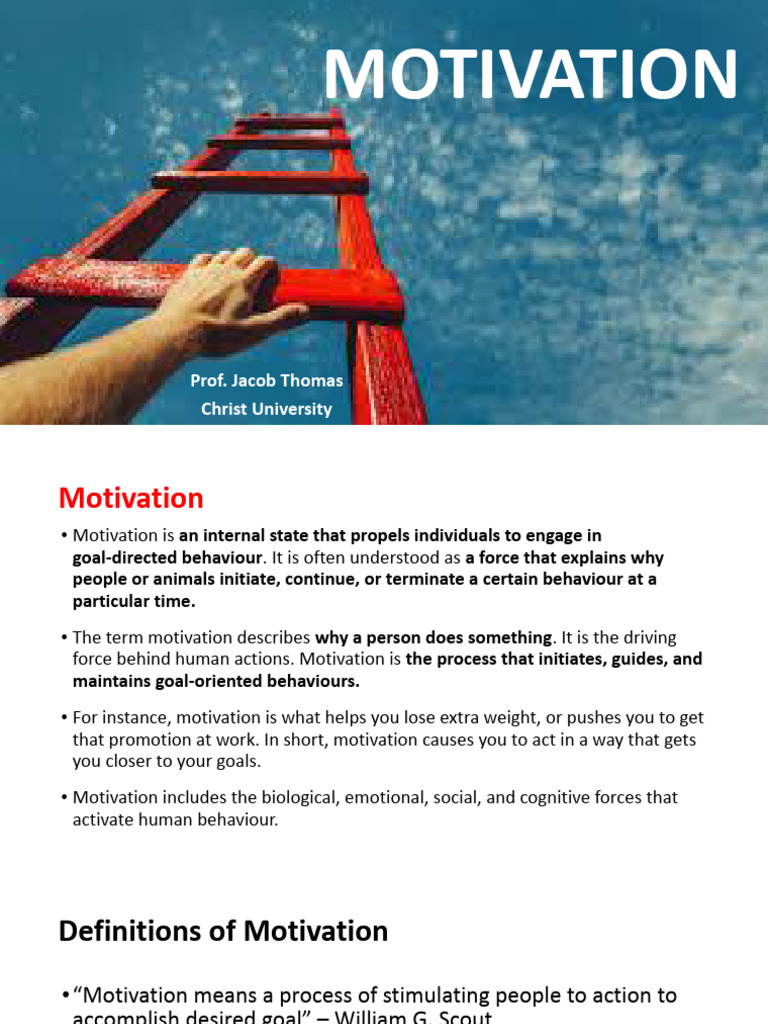 Motivation | PDF | Motivational | Motivation