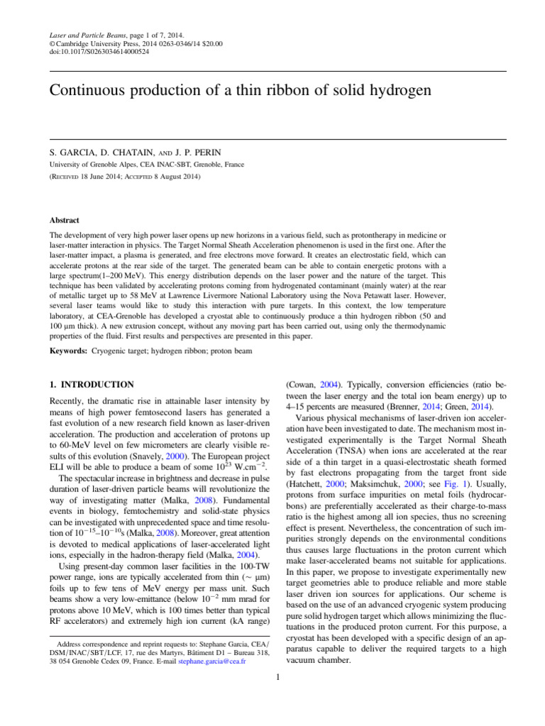 Solid-Hydrogen | PDF | Gases | Laser