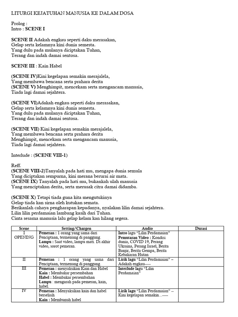 Liturgi Kejatuhan Manusia Ke Dalam Dosa | PDF | Seni | Agama & Spiritualitas