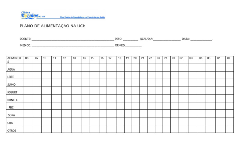 Plano de Alimentacion Na Uci | PDF