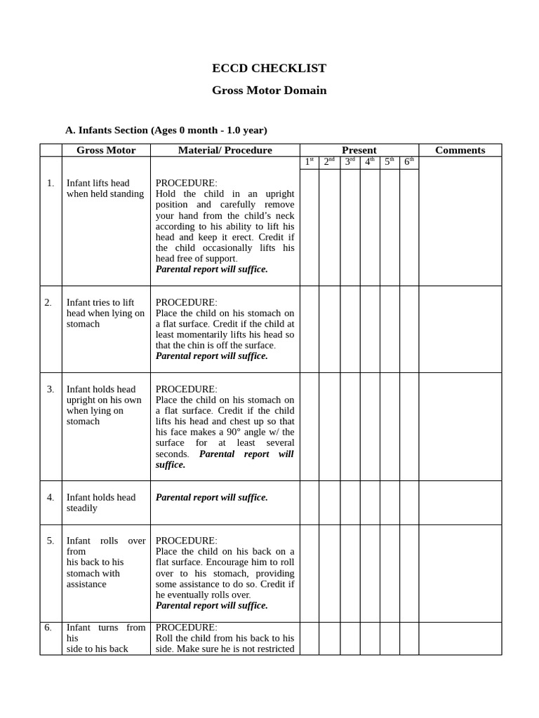 ECCD CHECKLIST by Cha | PDF | Stairs | Toys