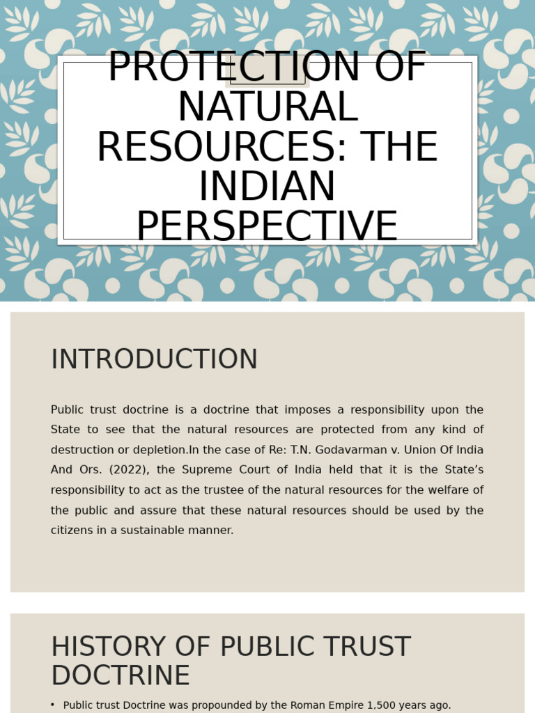 Protection of Natural Resources | PDF | Nature | Natural Environment