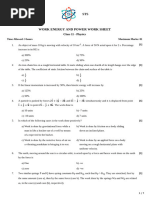 Work, Energy, and Power Worksheet | PDF | Science & Mathematics