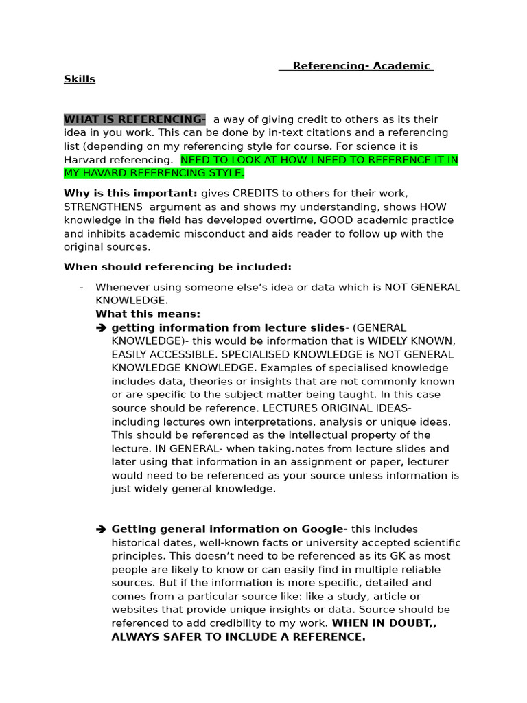 How to reference Guide- Lesson 2 | PDF | Knowledge | Citation