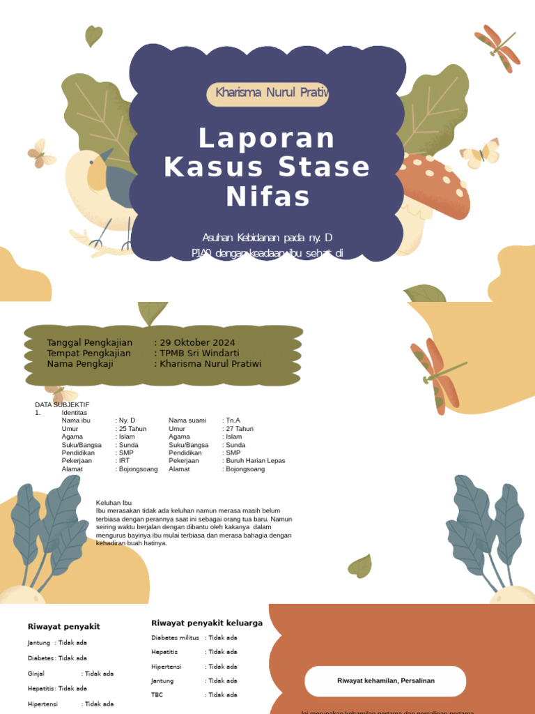 Laporan Kasus Stase Nifas Kharisma | PDF