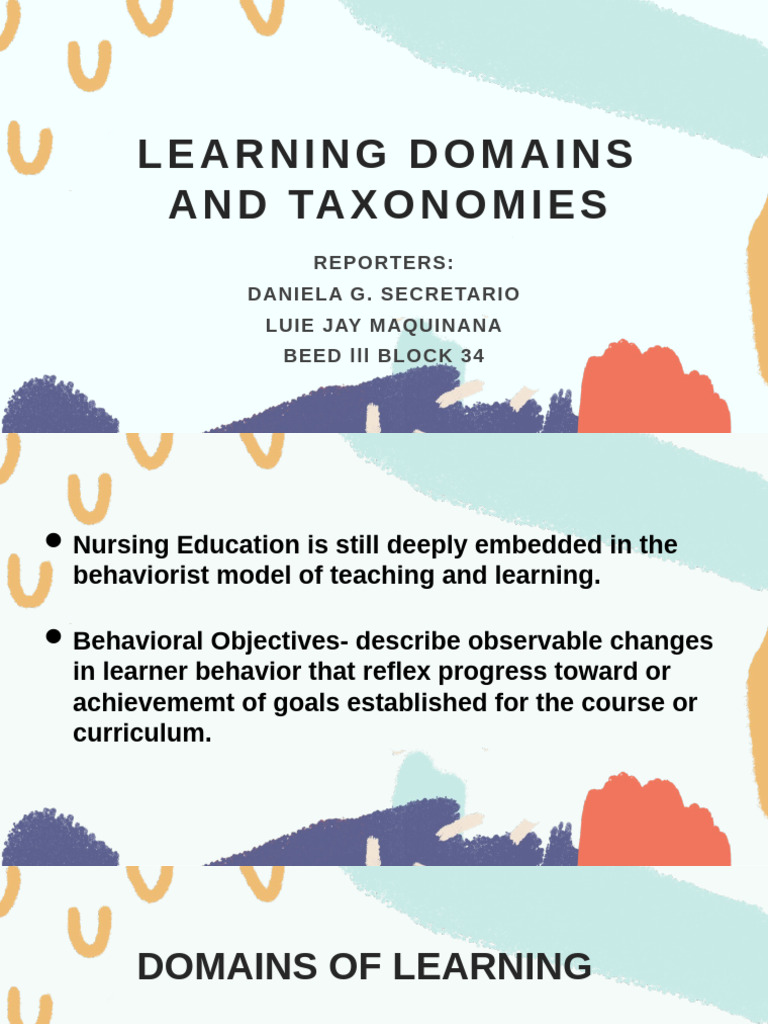 Prof Ed 8 Learning Domains | PDF | Learning | Behavior