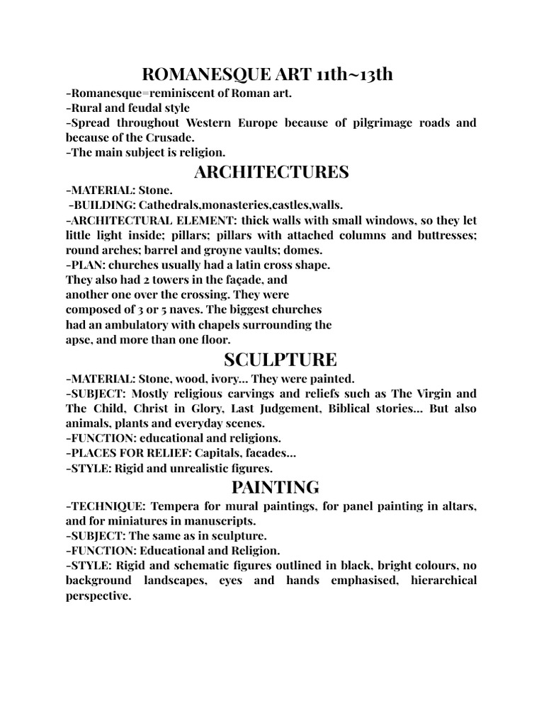 ROMANESQUE ART 11th 13th | PDF | Church (Building) | Western Art